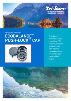 EcoBalance™ Push-Lock Cap [PCR Plastic Closure] - Tri-Sure