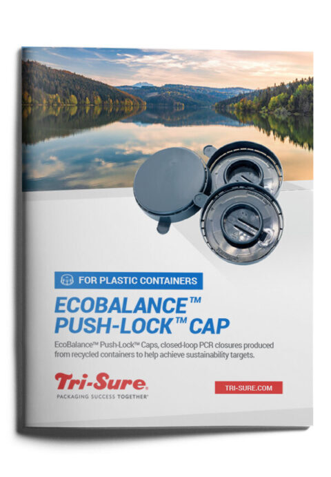 EcoBalance™ Push-Lock Cap [PCR Plastic Closure] - Tri-Sure