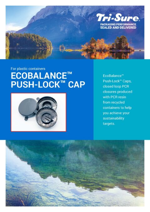 EcoBalance™ Push-Lock Cap [PCR Plastic Closure] - Tri-Sure